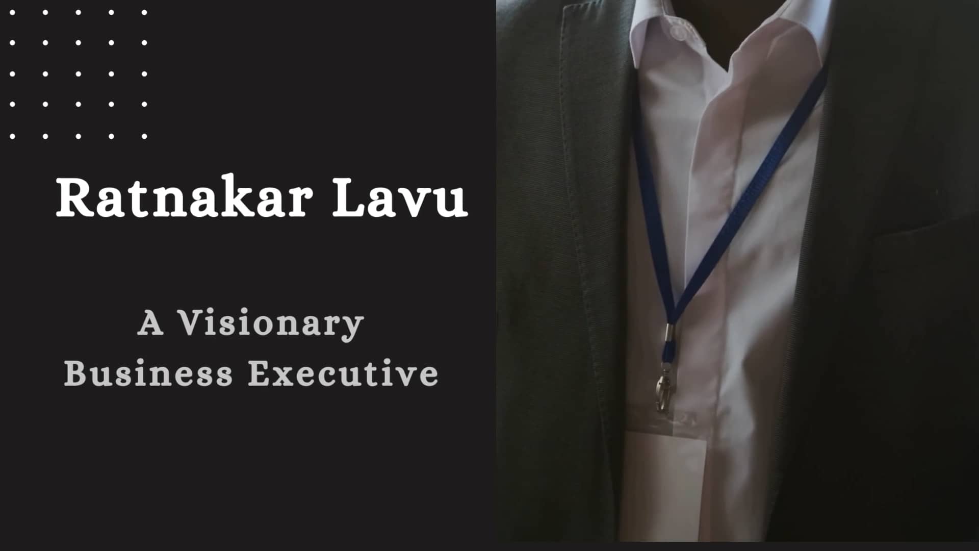 Ratnakar Lavu - A Visionary Business Executive on Vimeo