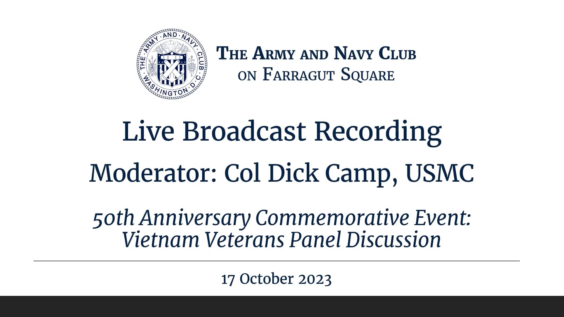 ANC Live Broadcast Recording “50th Anniversary Commemorative Event ...