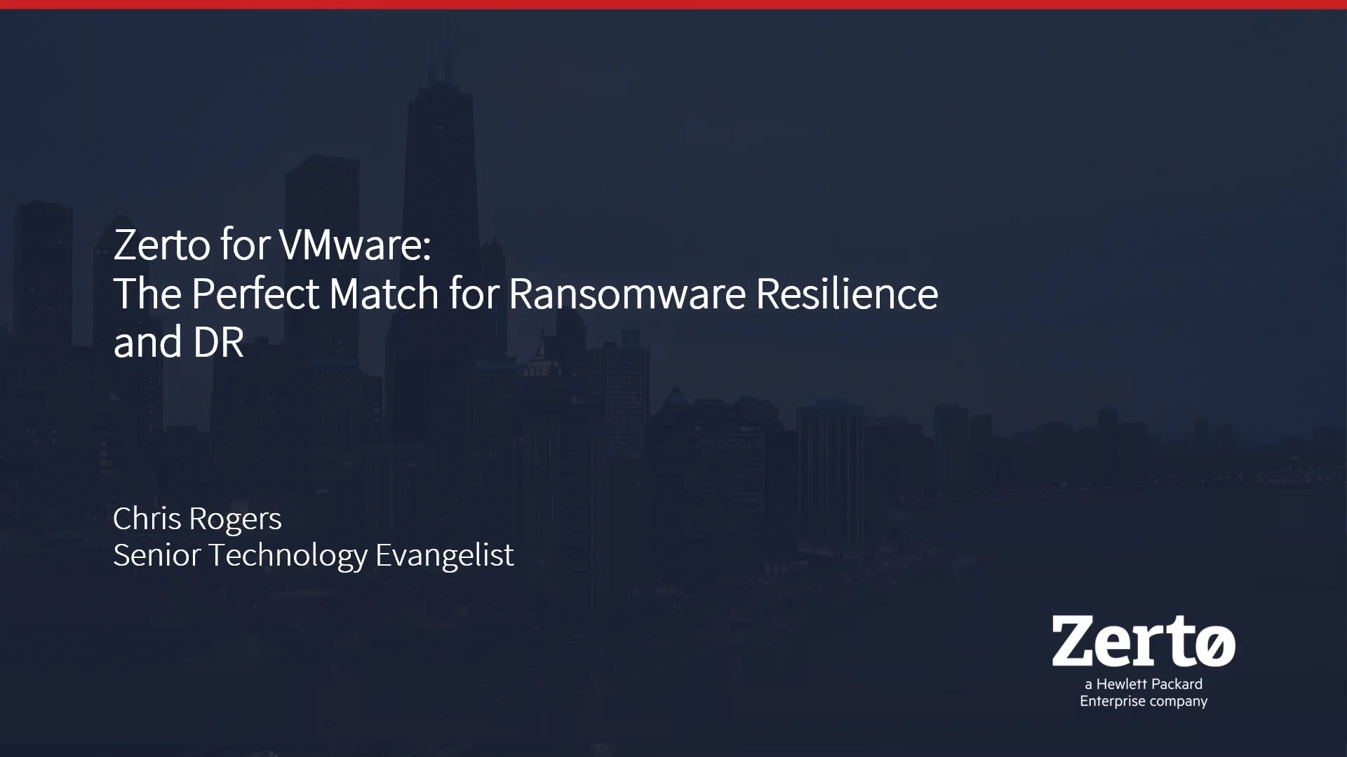Zerto for VMware: The Perfect Match for Ransomware Resilience and DR on Vimeo