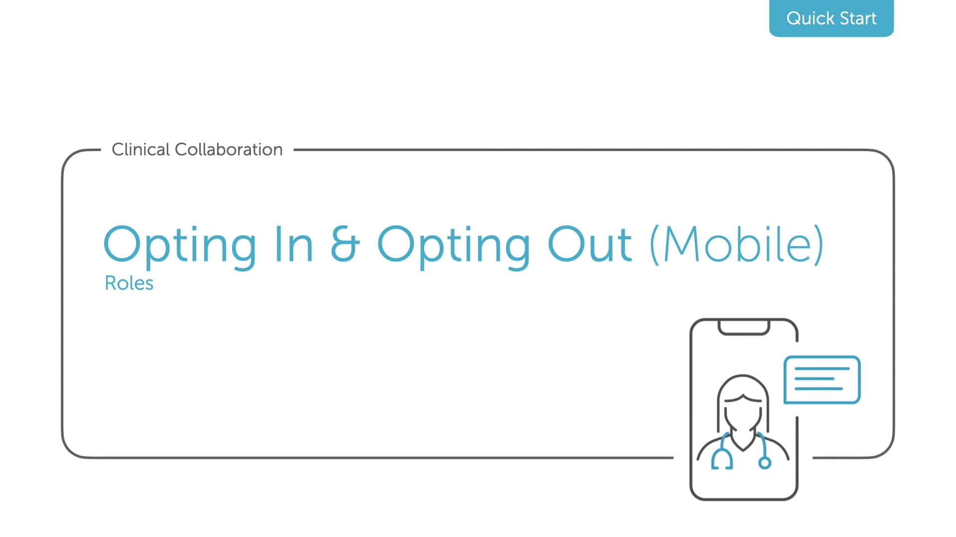 Quick Start (Roles) - Opting In & Opting Out (Mobile) on Vimeo