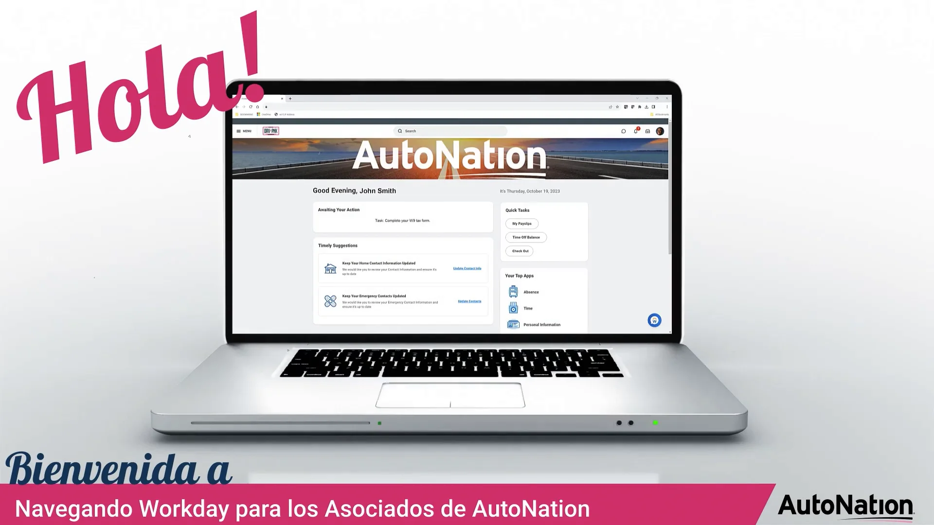 Navegando Workday para los Asociados de AutoNation (Espanol) on Vimeo