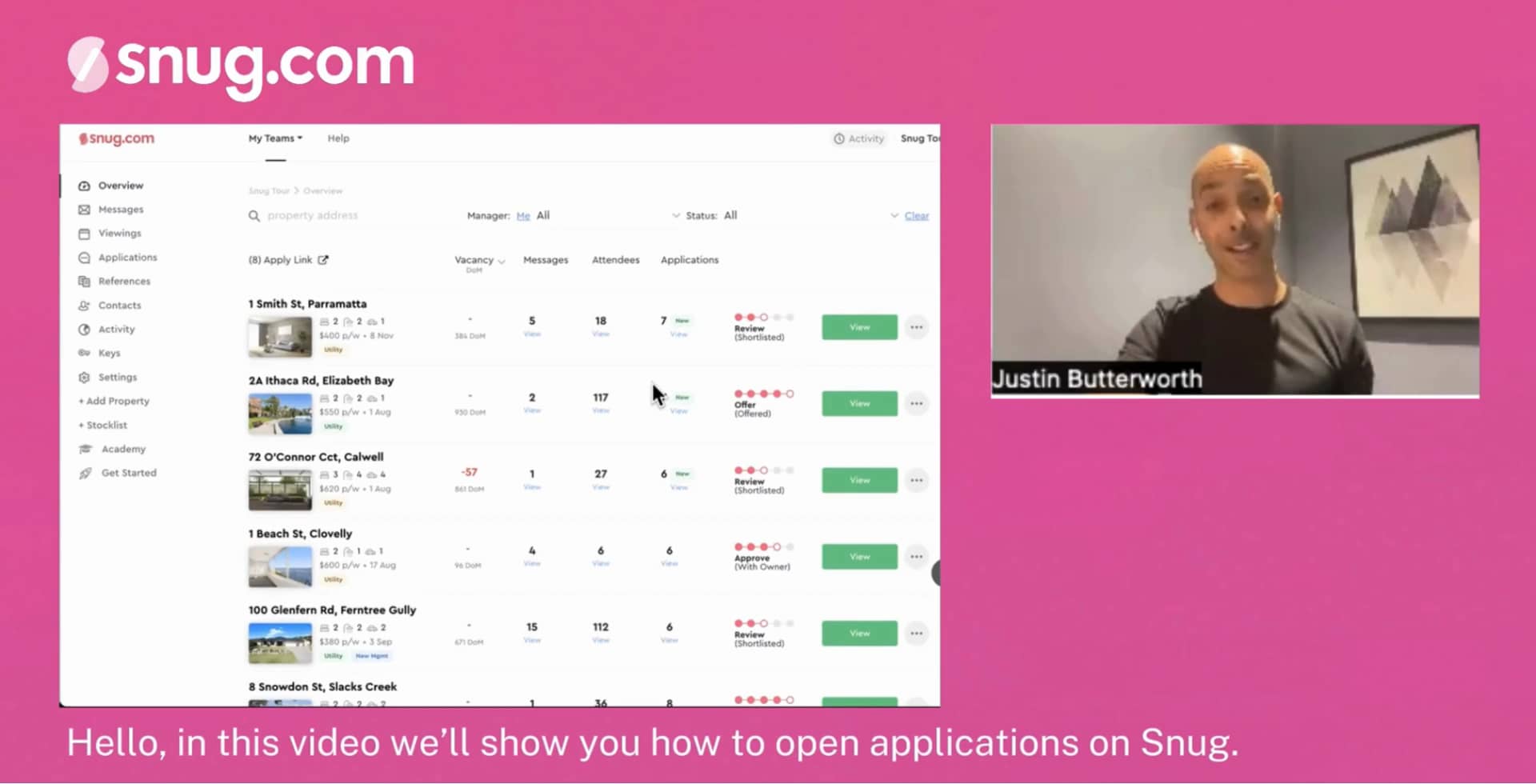 How to open applications on Vimeo