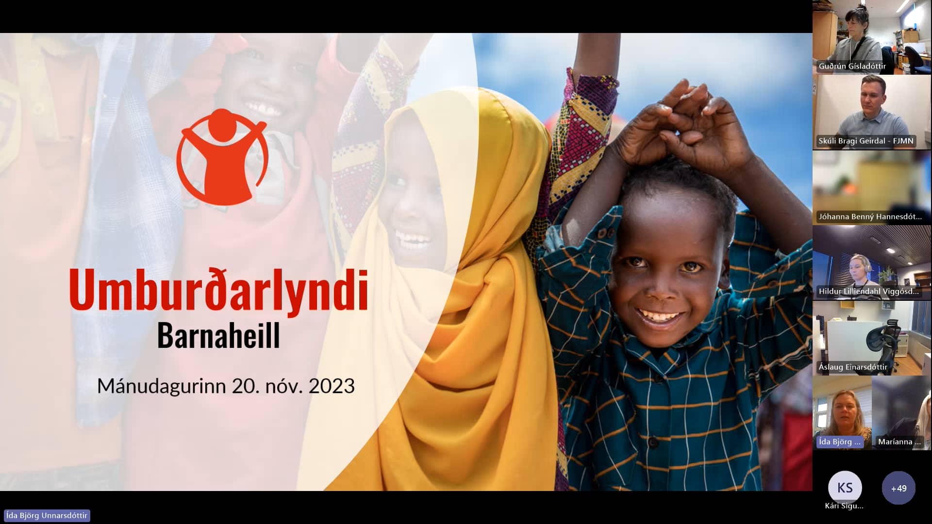 7. Ída Björg Unnarsdóttir, Barnaheill: Verndarar barna, Vinátta og ...