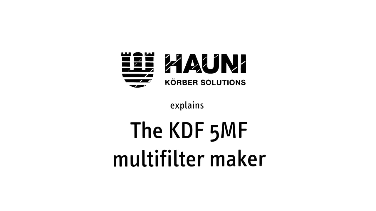 DIVERSITY OF DESIGN: KDF 5 MULTIFILTER MAKER [Hauni video] on Vimeo