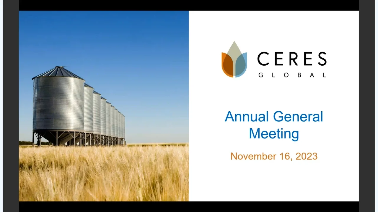 Ceres Global Ag 2023, Annual General Meeting Presentation on Vimeo