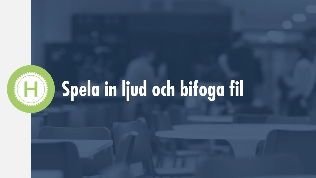 Spela in ljud och bifoga fil on Vimeo