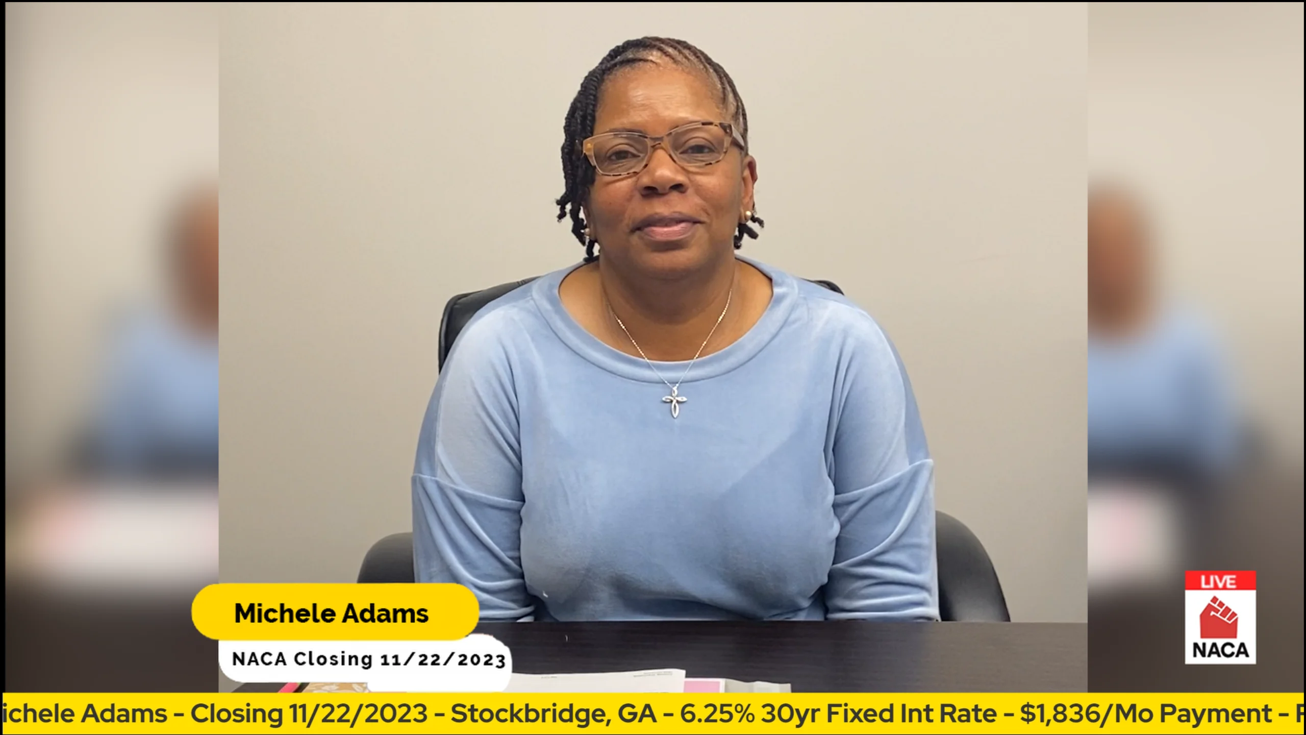 November 22nd, 2023, NACA Live Closing Michele Adams. Stockbridge, GA
