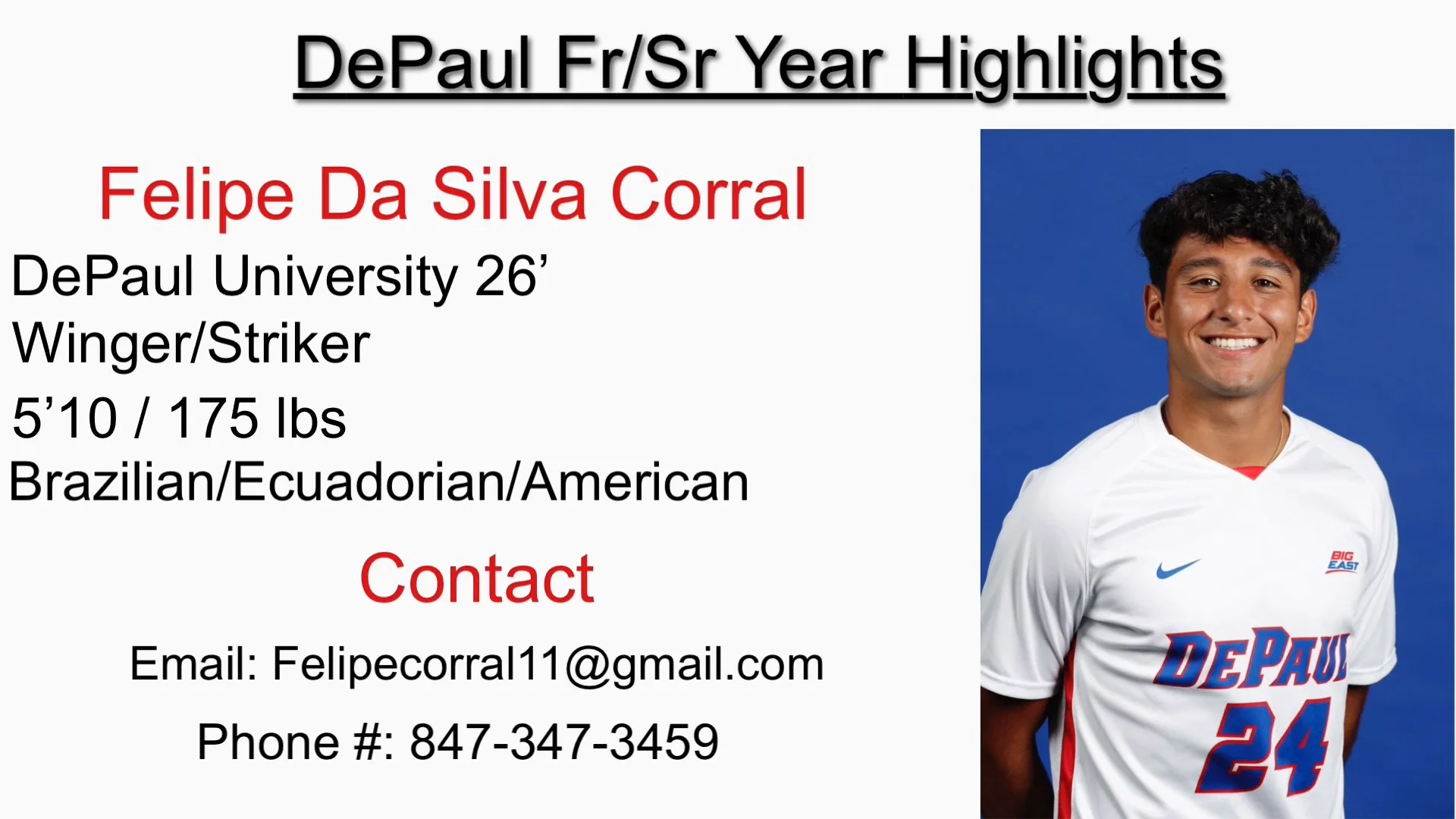 Felipe Corral Soccer highlight video on Vimeo