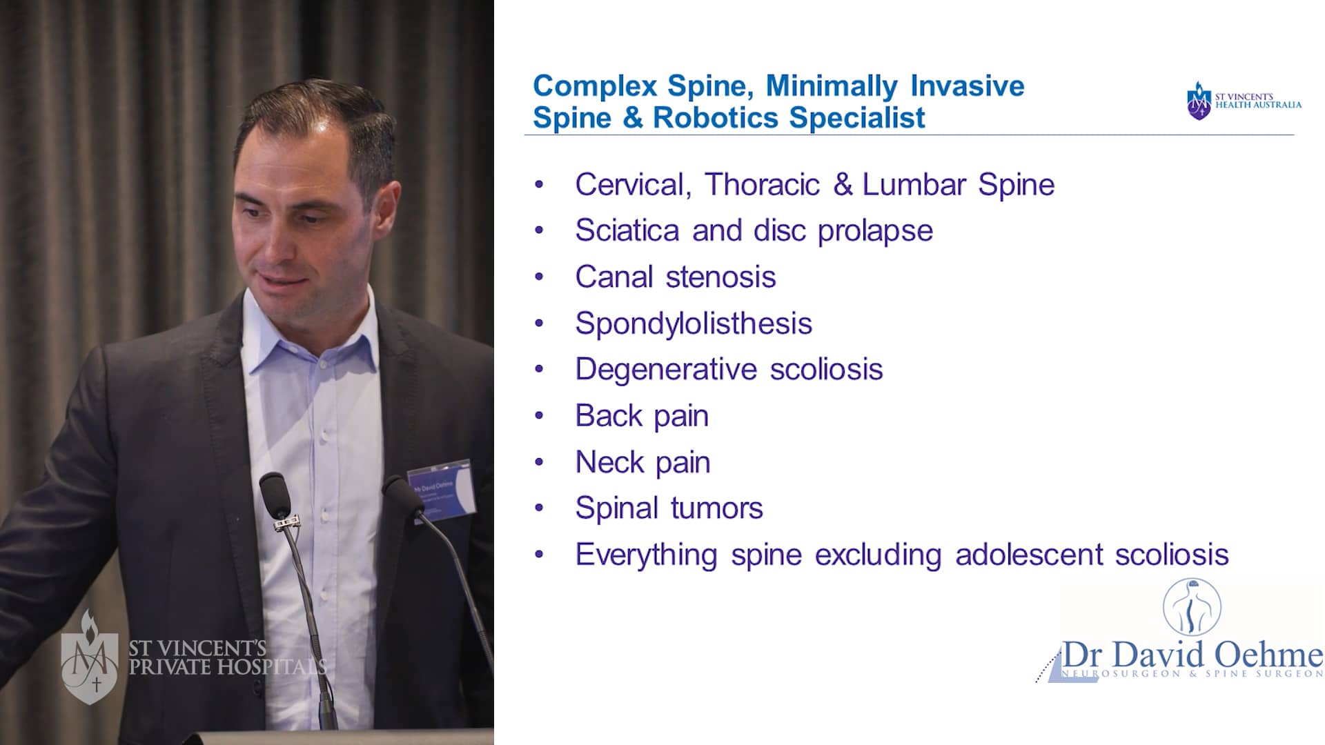 Spinal Surgery, Dr David Oehme on Vimeo