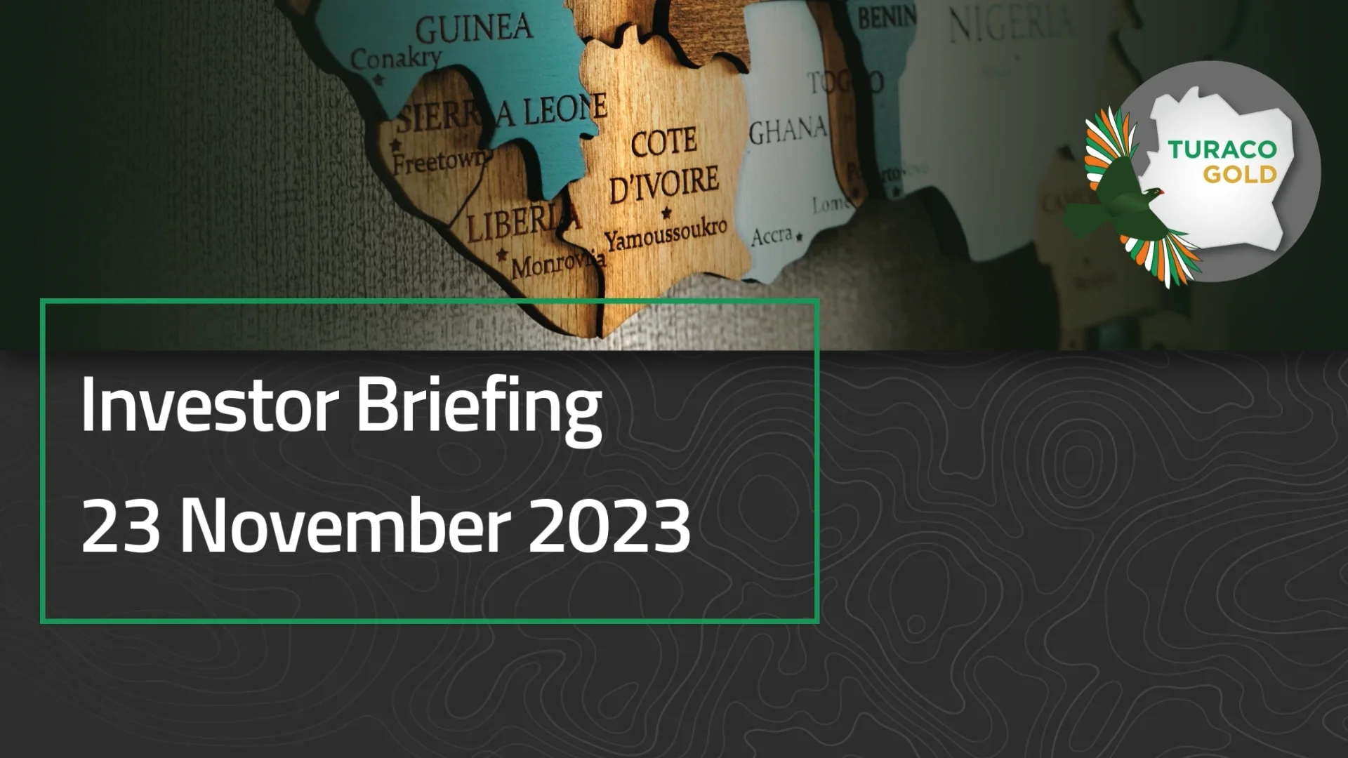 Turaco Gold Ltd (ASX:TCG) Webinar 23 November 2023 on Vimeo