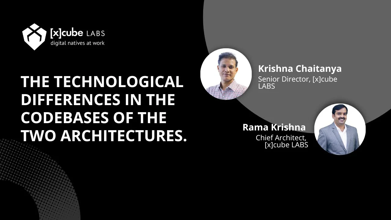 The technological differences in the codebases of the two architectures ...