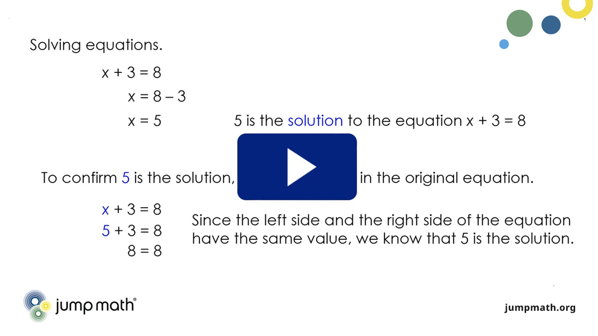 GR7-5 Solving One-Step Equations – JUMP Math Canada
