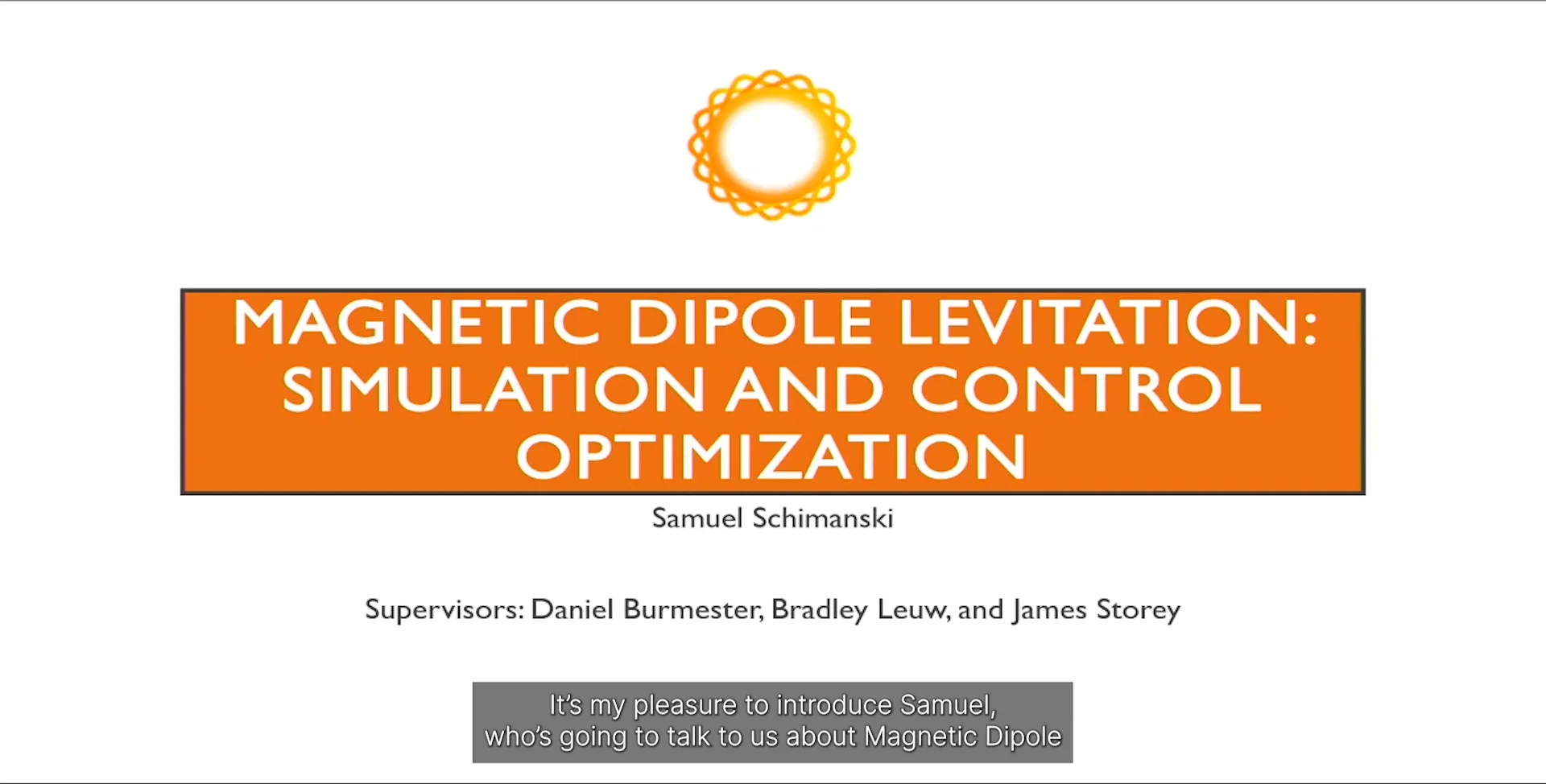 Magnetic Dipole Levitation: Simulation and Control Optimisation ...