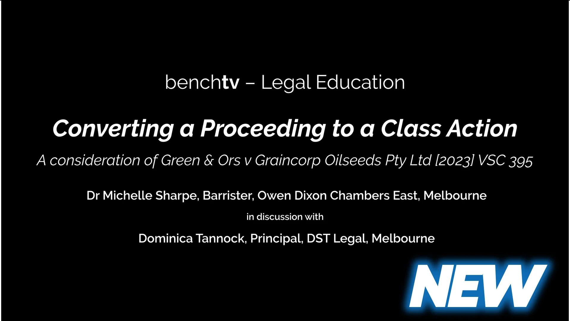 Preview: Converting a Single Proceeding to a Class Action ;with Dr ...