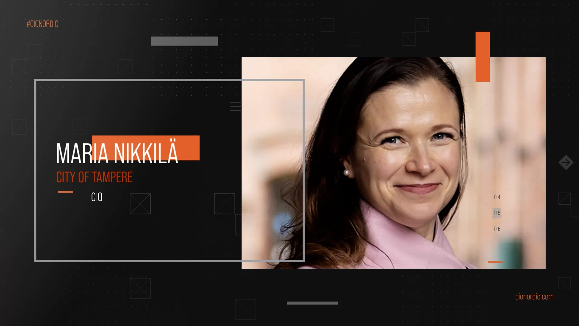 Maria Nikkilä, City of Tampere | CIO Nordic 2023 on Vimeo