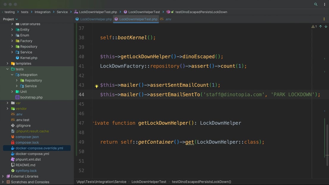Testing Emails > PHPUnit: Integration Testing with Live Services ... Testing Emails > PHPUnit: Integration Testing with Live Services ...