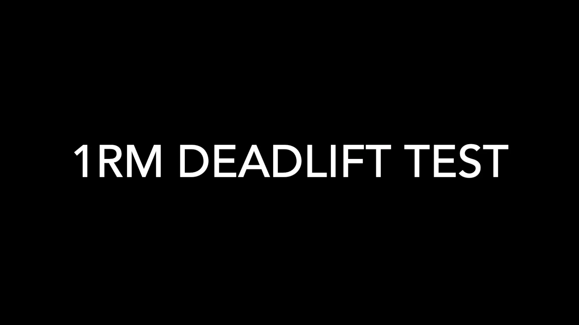 Strength - 1RM BB Deadlift