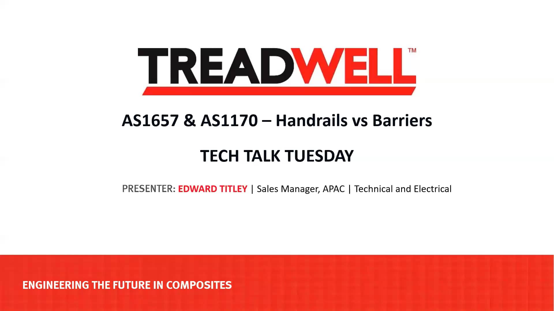 Tech Talk Tuesday - AS1657 vs AS1170.1 Handrails vs Barriers 7 Nov 2023 ...