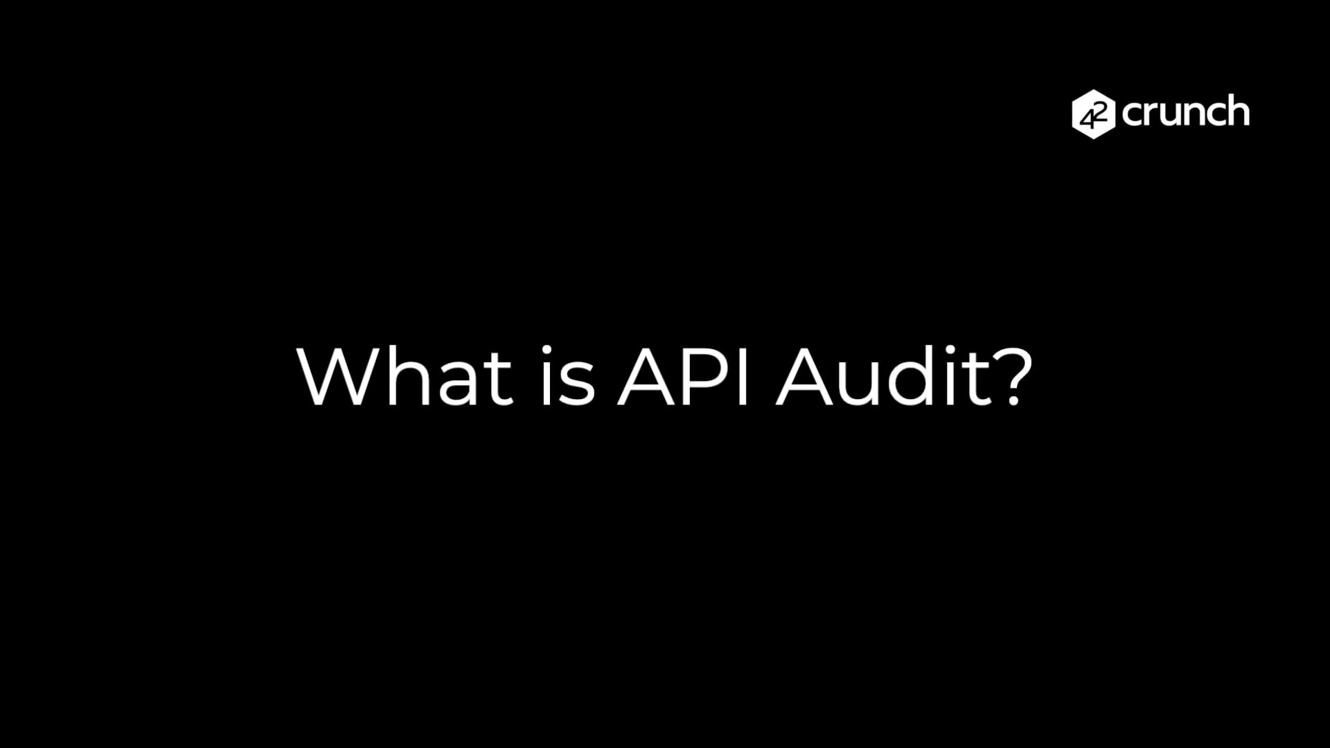 What is API Audit?