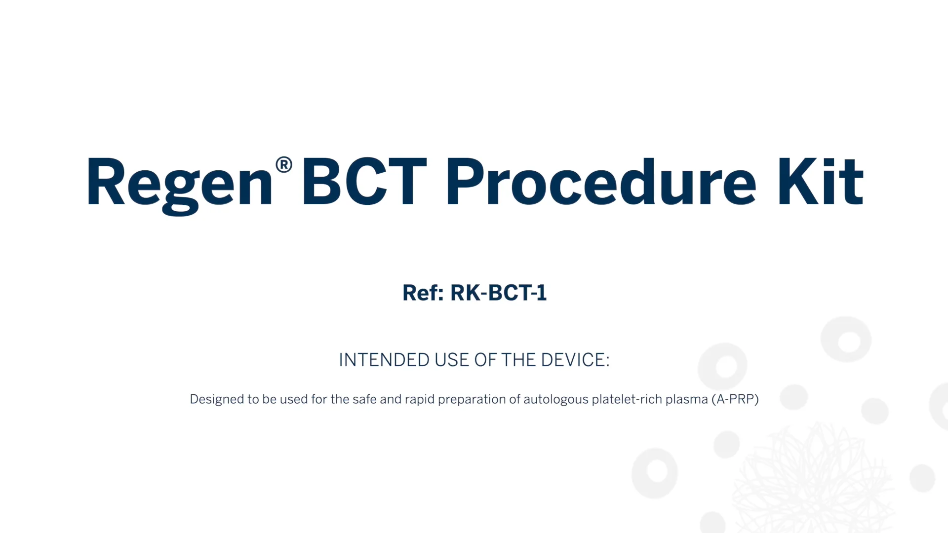 RegenKit® BCT-1 Procedure Kit
