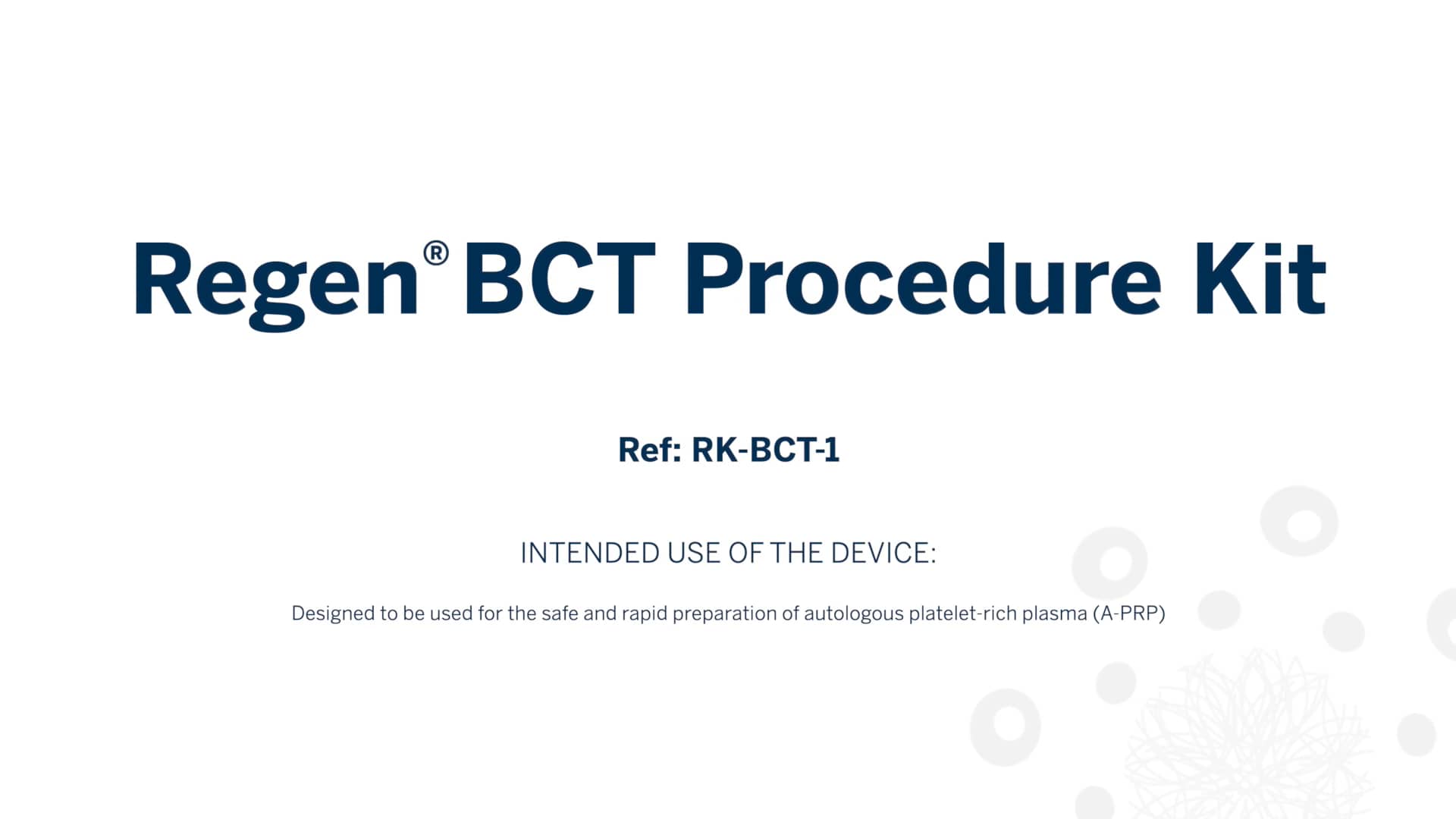 RegenKit® BCT-1 Procedure Kit on Vimeo
