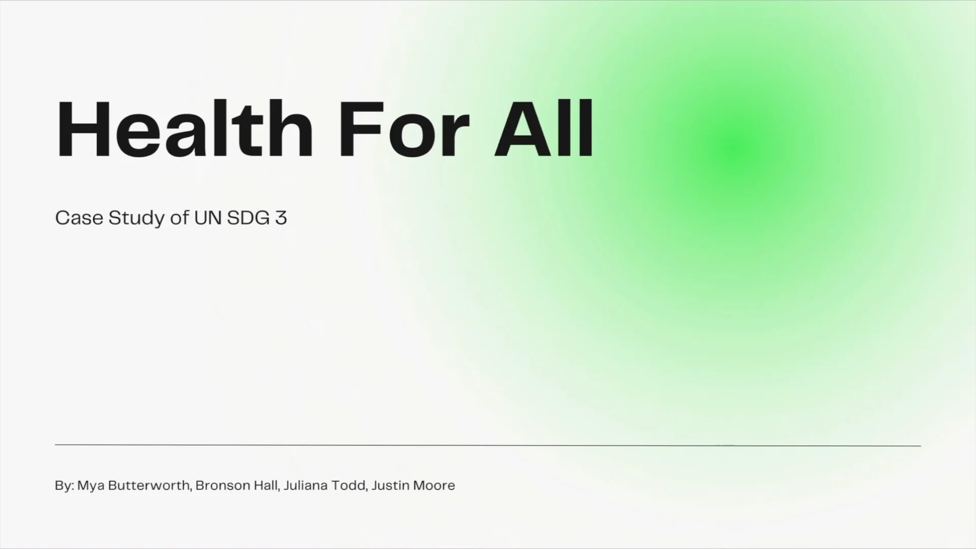 UN SDG 3 case study presentation on Vimeo