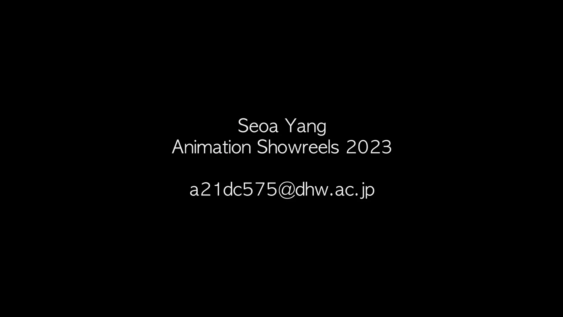 Seoa Yang Animation Showreels 2023 on Vimeo