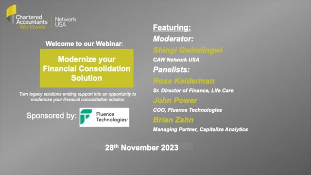 Modernise your Financial Consolidation Solution - Chartered Accountants Worldwide