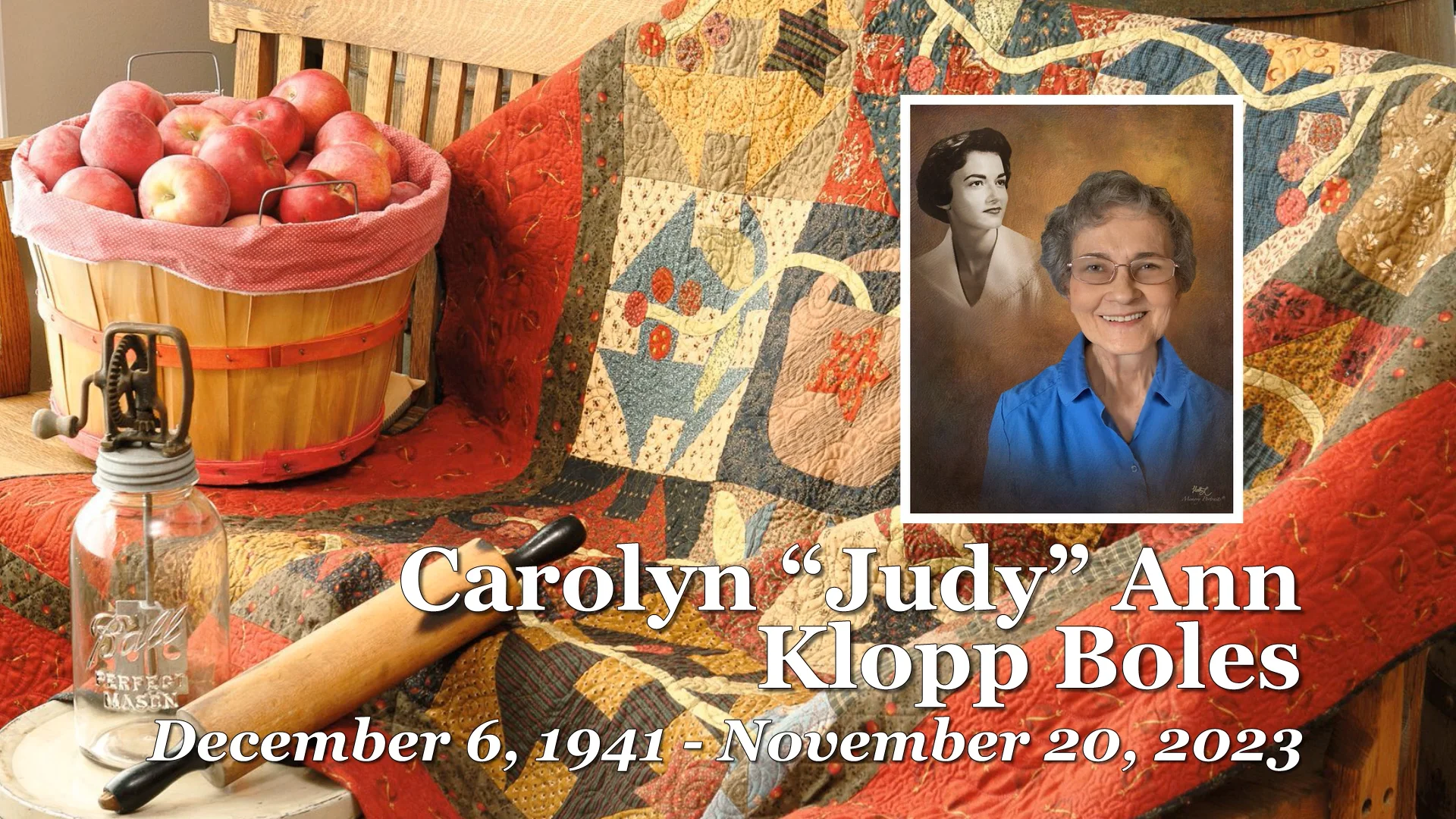 Carolyn “Judy” Ann Klopp Boles - Morgan & Nay Carolyn Boles on Vimeo