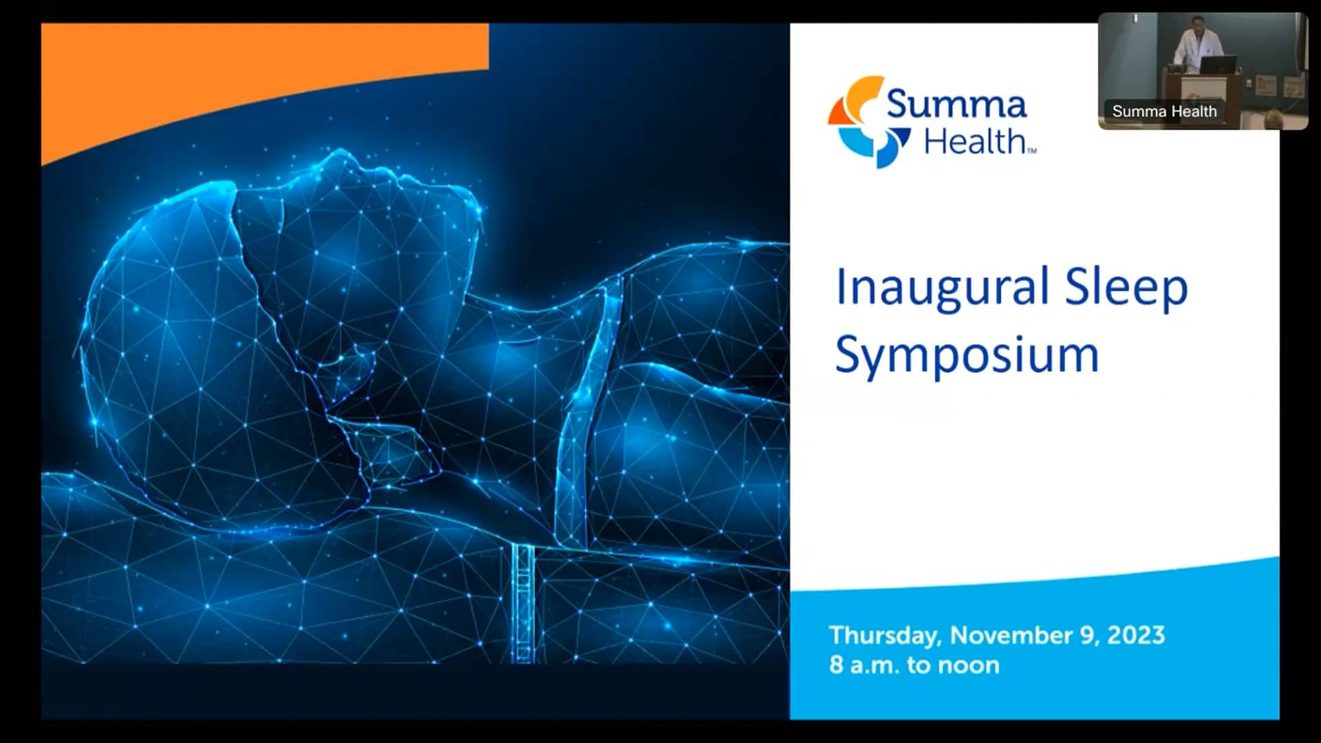 Sleep Symposium - Introduction on Vimeo
