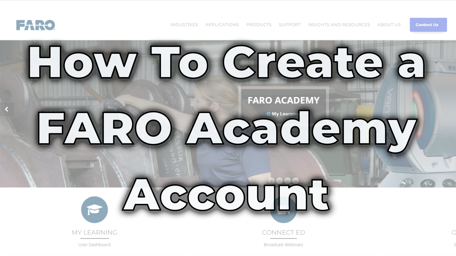 How To Create an account in FARO Academy