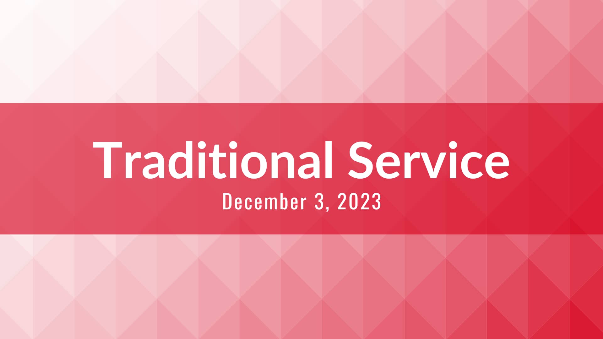 December 3, 2023 - Traditional on Vimeo