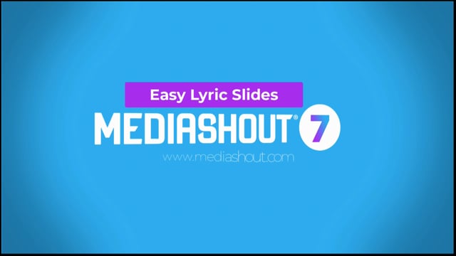 Mediashout: The Basics for Church - Church Visuals