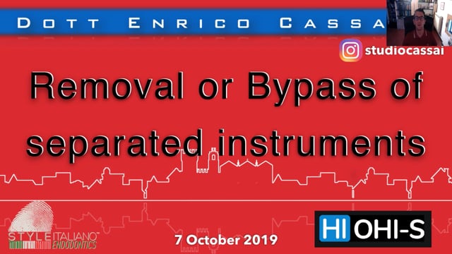 Removal or bypass of separated instruments, online lesson