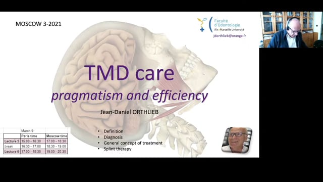 Webinar on confusion in the TMD concepts, diagnosis of TMD