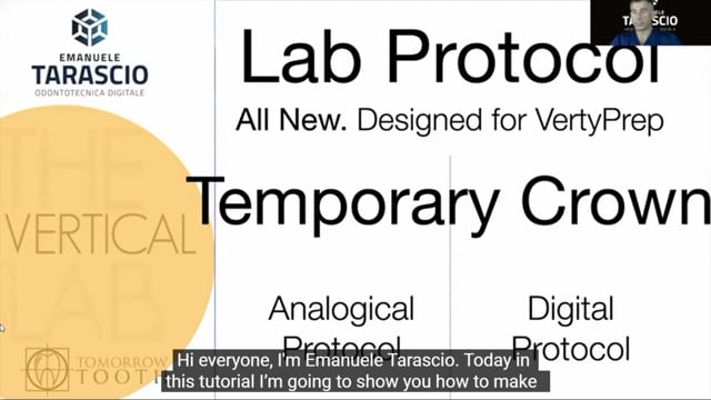 Online lesson on temporary crowns in the VertiPrep concept