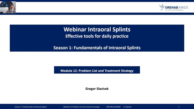 Webinar by Gregor Slavicek on splints, intermediate analysis