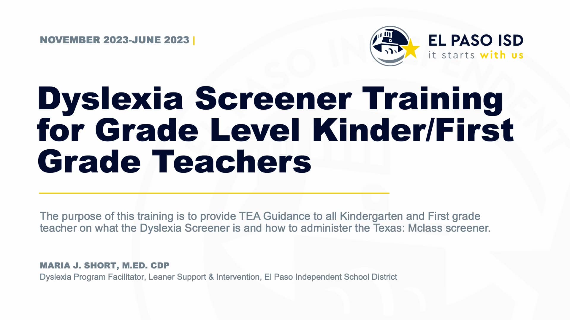 2324 Dyslexia Screener Training for Kinder First Grade Teachers on Vimeo