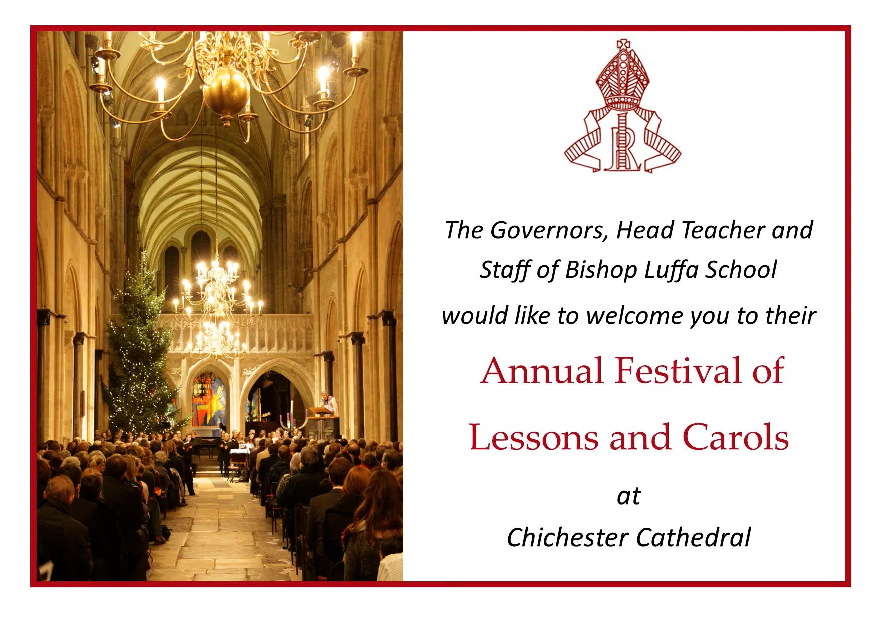 Bishop Luffa School Carol Service | Thursday 7th December, 7.00pm on Vimeo