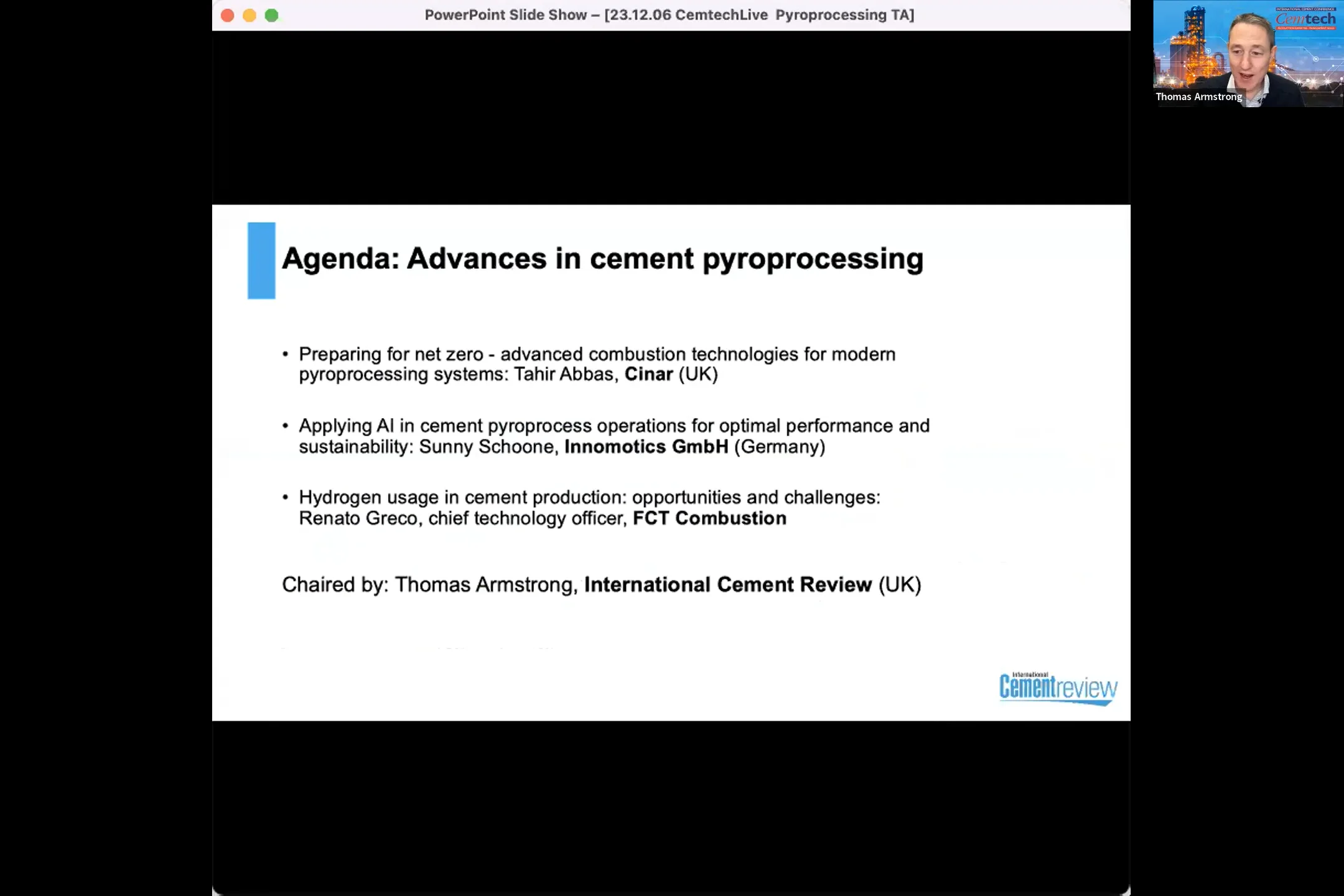 Cemtech Live Webinar: Advances in cement pyroprocessing technology on Vimeo