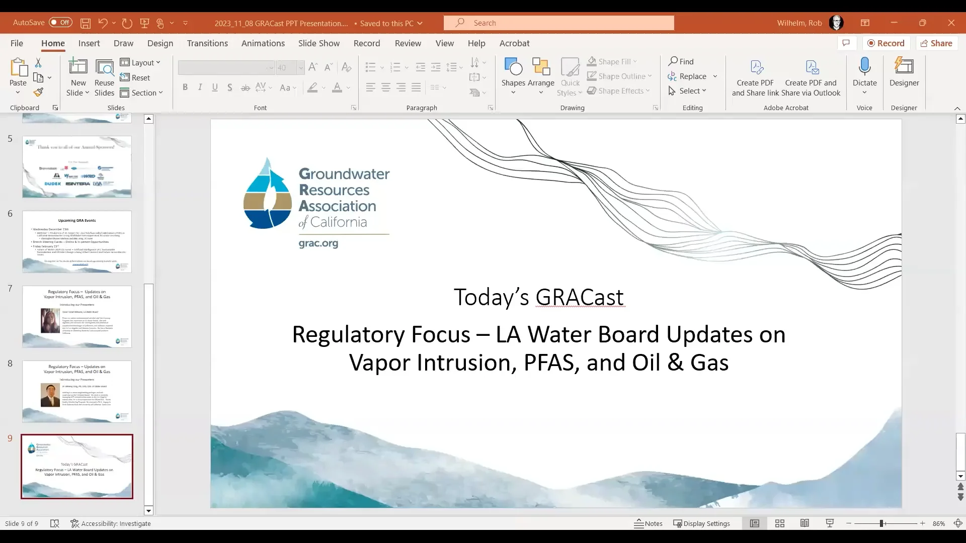 Watch GRACast: Regulatory Focus - Los Angeles RWQCB Updates on Vapor ...