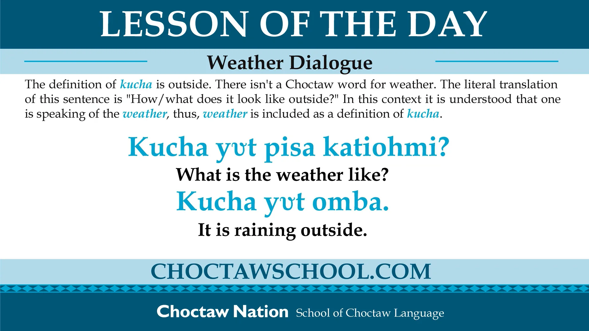 Lesson of the Day: Weather Dialogue - omba on Vimeo