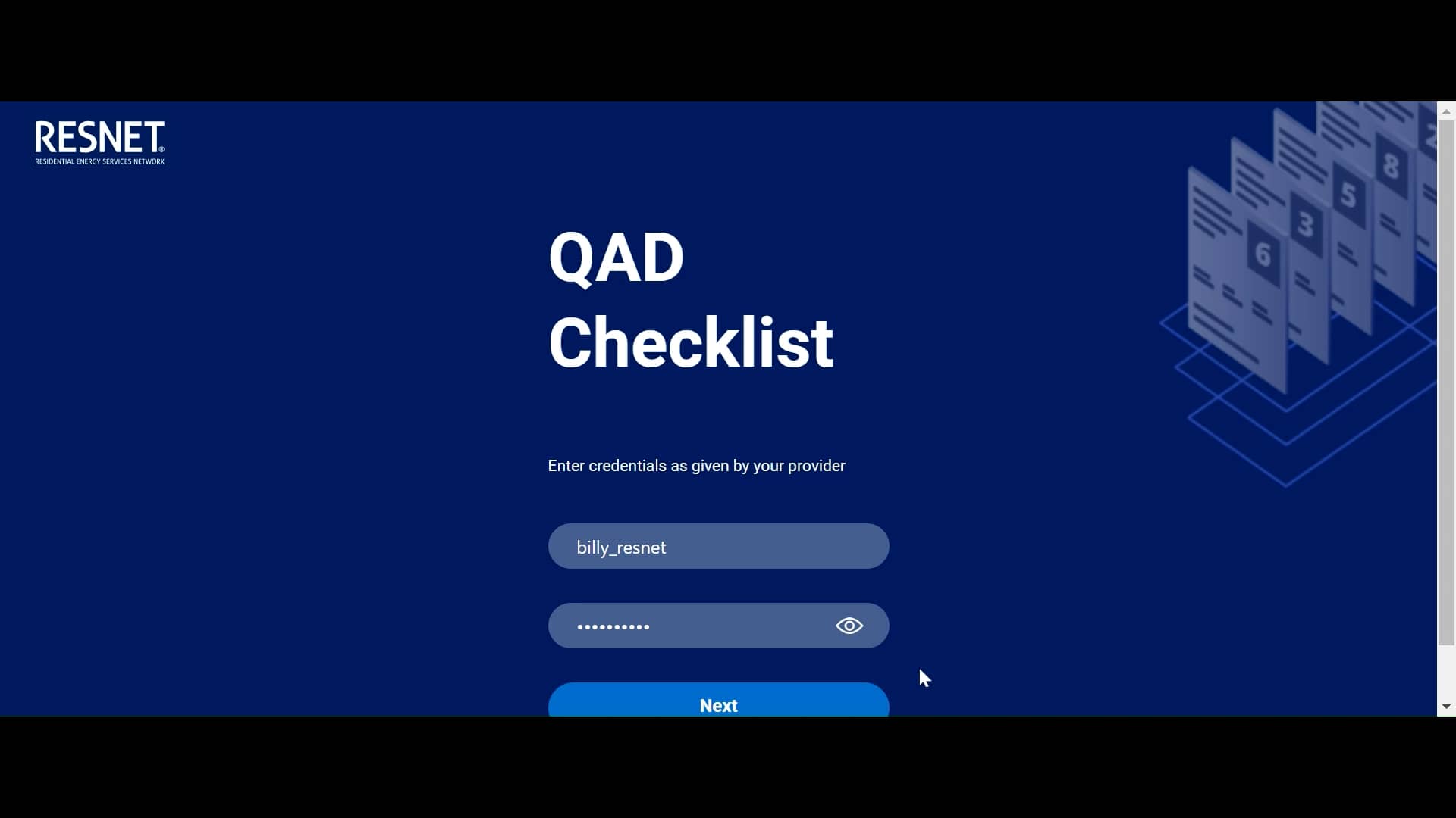 RESNET QA App Demo on Vimeo