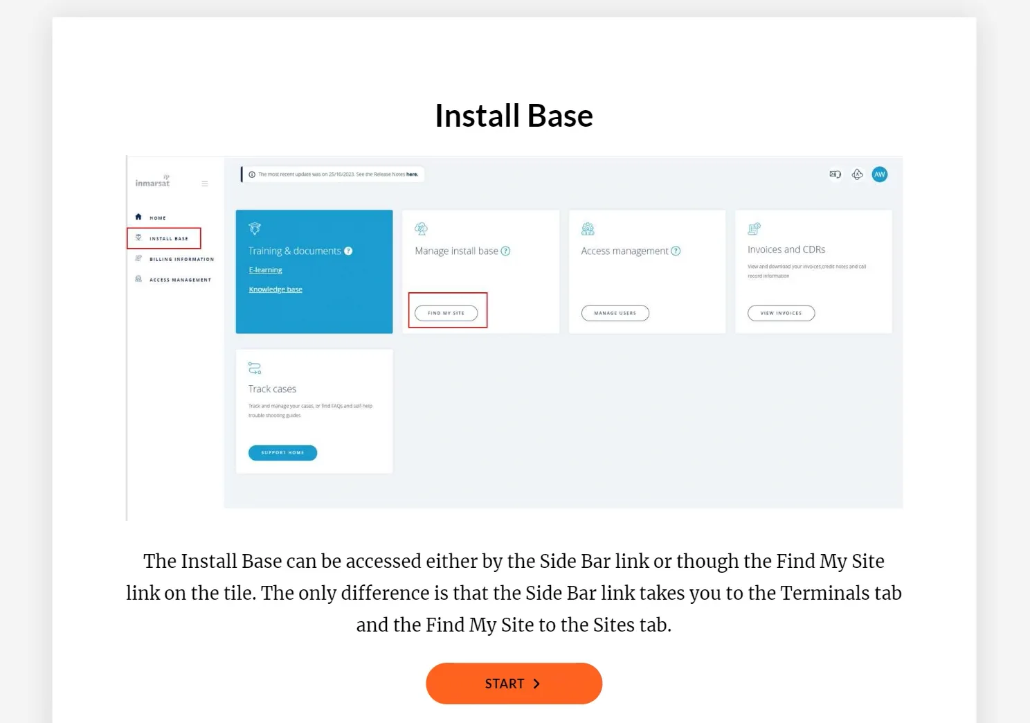 Install base in SSP for Direct Customer System Management