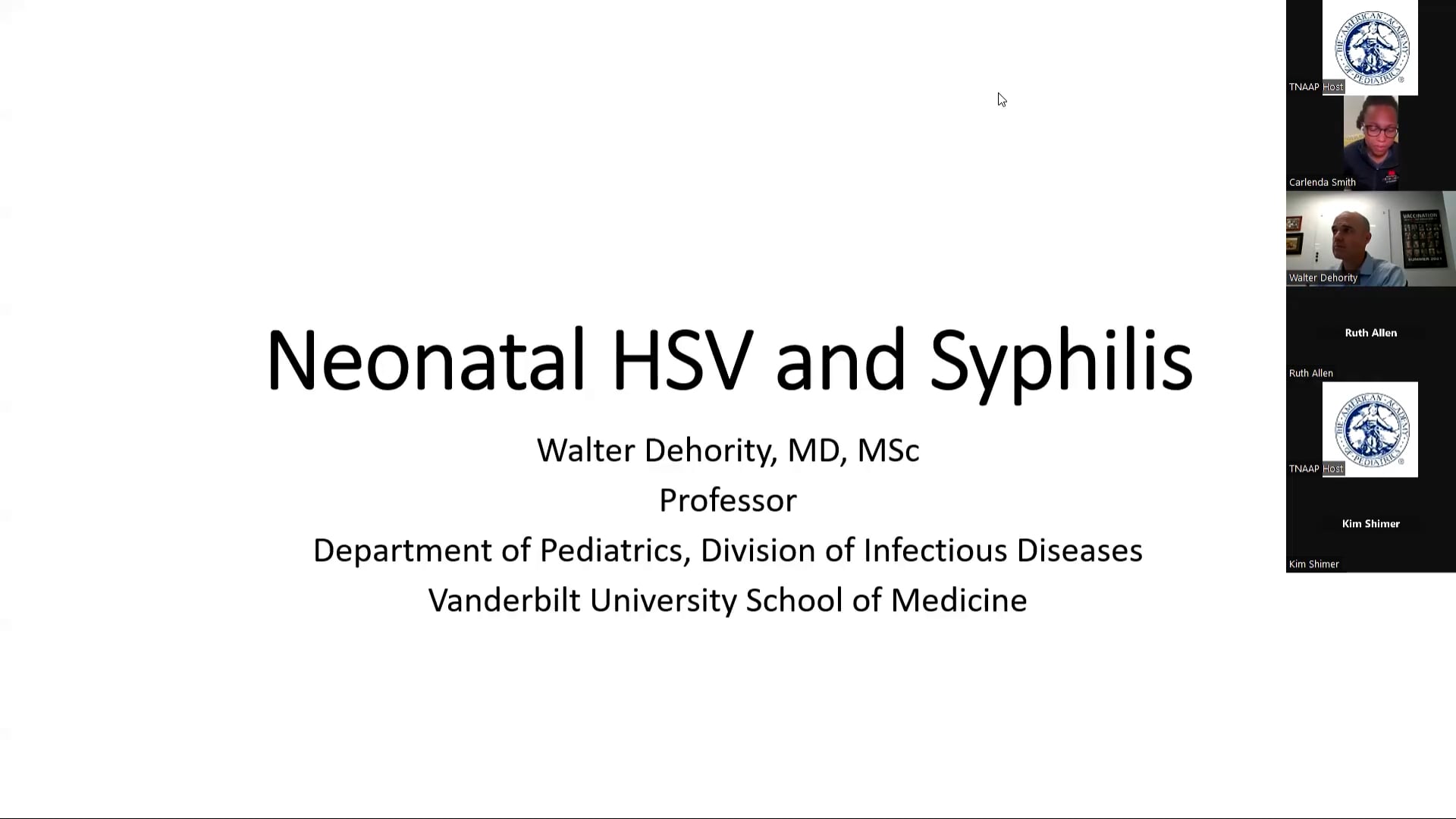Neonatal HSV and Congenital Syphilis Webinar