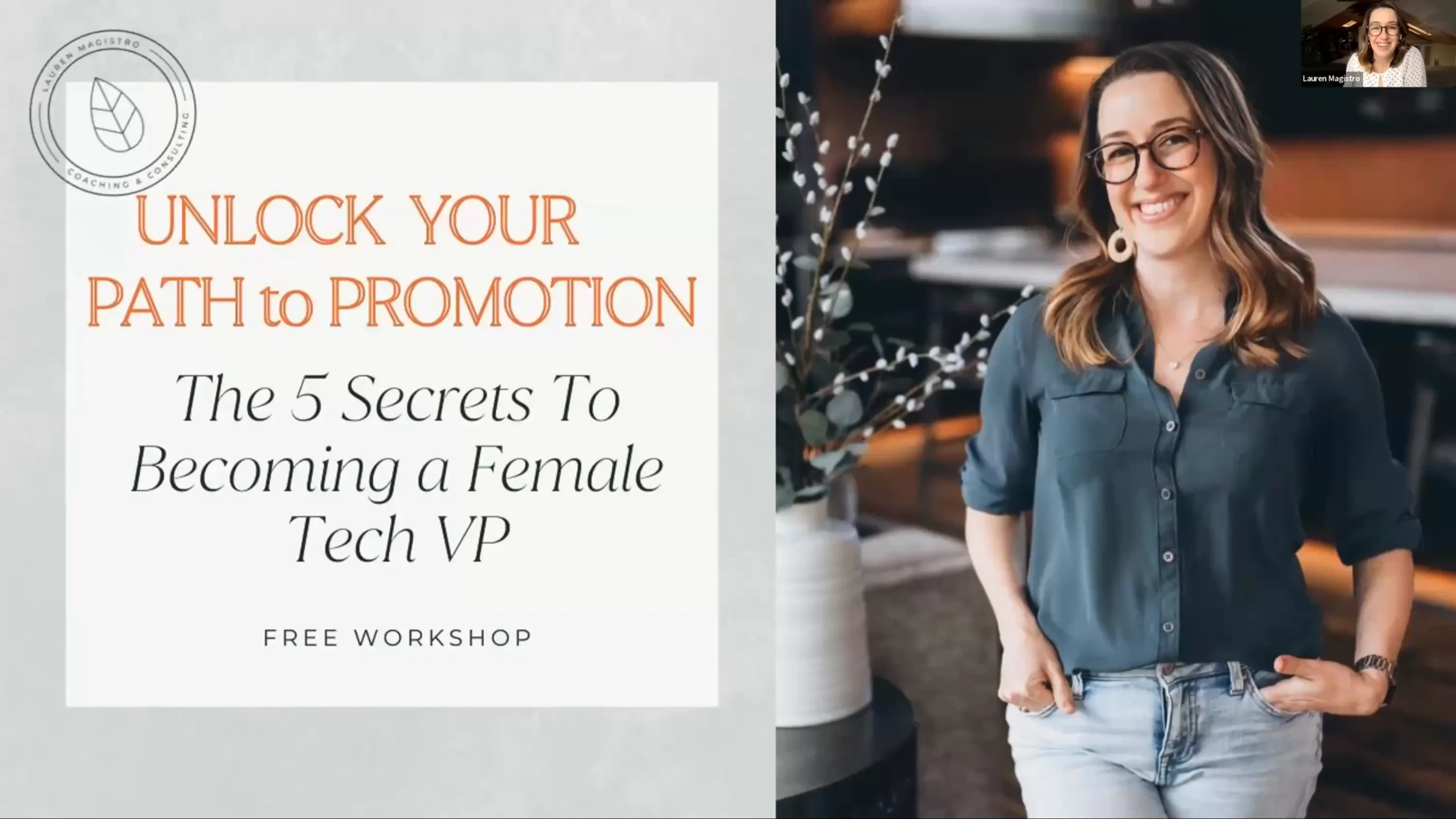 The 5 Secrets to Becoming a Female Tech VP Masterclass on Vimeo