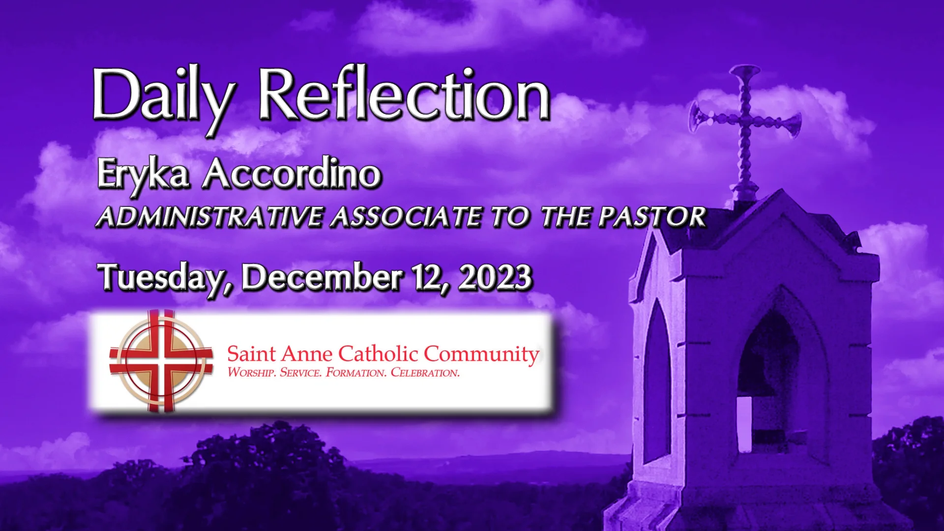 Daily Reflection for Tuesday, December 12, 2023 on Vimeo