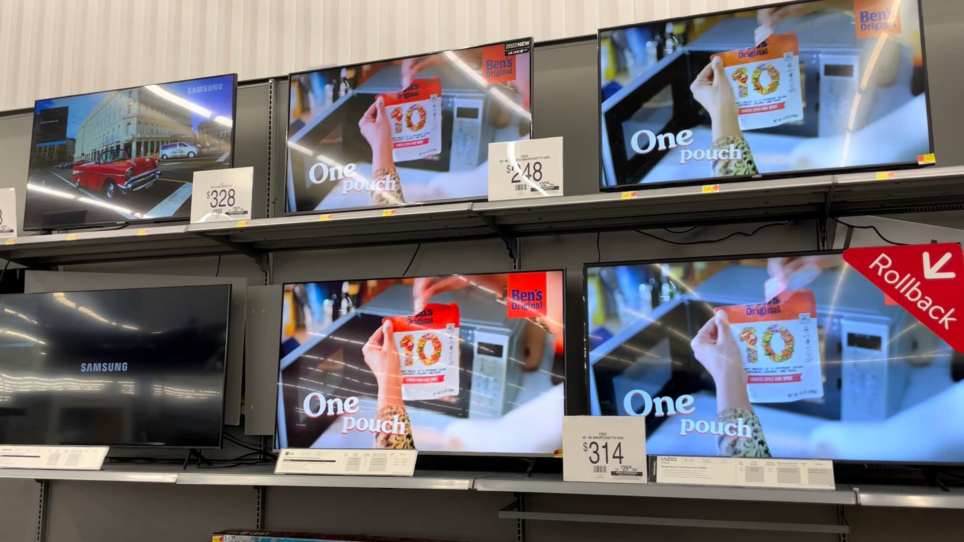 Walmart TV Merchandising Wall in Roseville, Michigan. on Vimeo