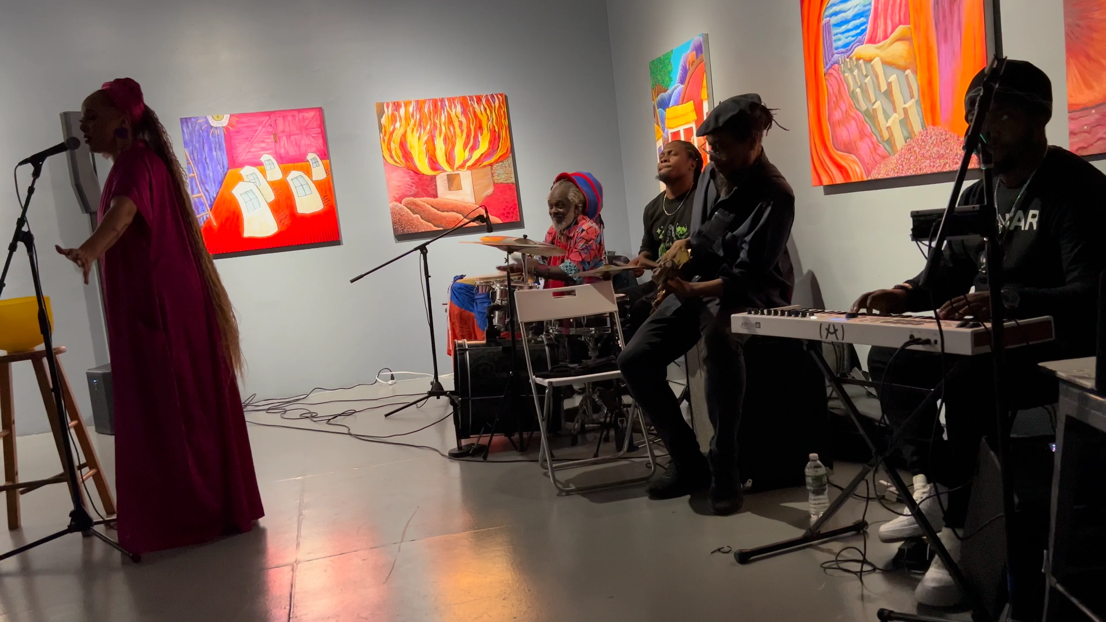 8 - Riva Nyri Precil with band at Haiti Cultural Exchange, 7 Dec 2023 ...