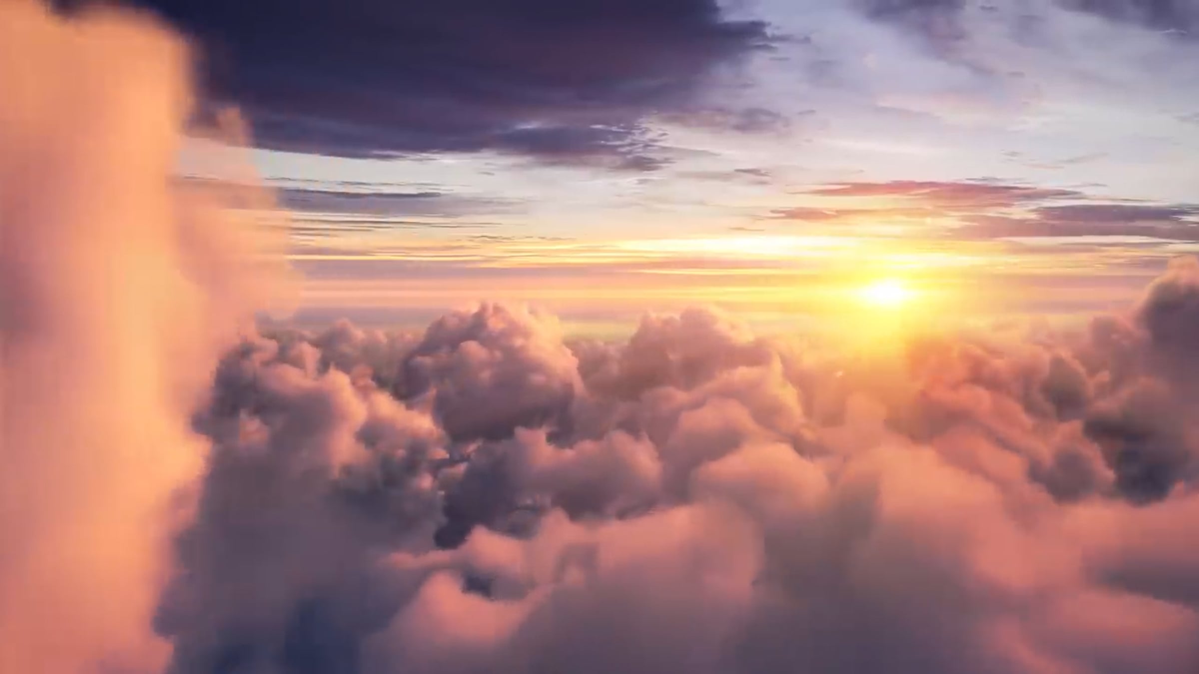 4K UHD 10 hours - Flying Above Clouds with Relaxing Music, loop ...